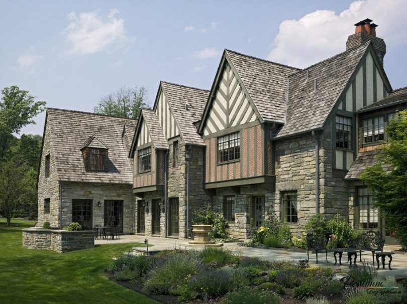Exterior of a half-timbered house: facade design and exterior ...